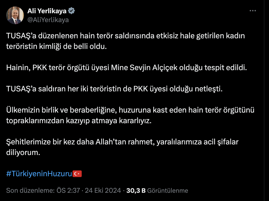 TUSAŞ'taki terör saldırısında saldırganların kimliği belli oldu: PKK'lı ...